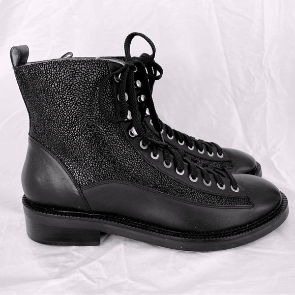 Inch2 | Shoes | New W Box Inch Leather Combat Boots With Pebbleskin ...